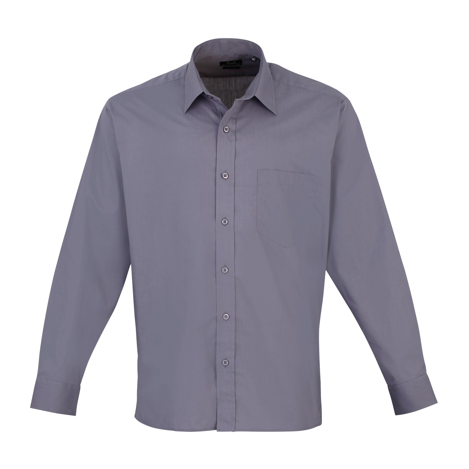 Premier Long Sleeve Poplin Shirt (PR200) - Unisex Formal Official ...